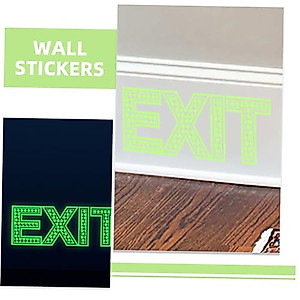 Veemoon 1set Export Sticker Stickers Signs Exit Sign Floor Guide Sticker Shopping Mall Exit Decal Way Indicator Sticker Indicator Floor Sticker Exit Sticker Direction Sticker The 2sheets