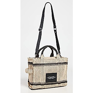 Marc Jacobs Women's The Straw Jacquard Tote Bag, Natural, Tan, Graphic, One Size
