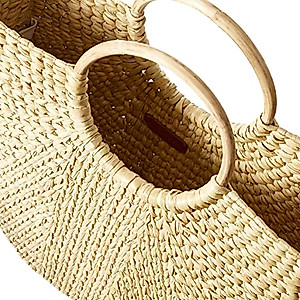 The Drop Women's Jileen Top Handle Straw Bag, Natural, One Size
