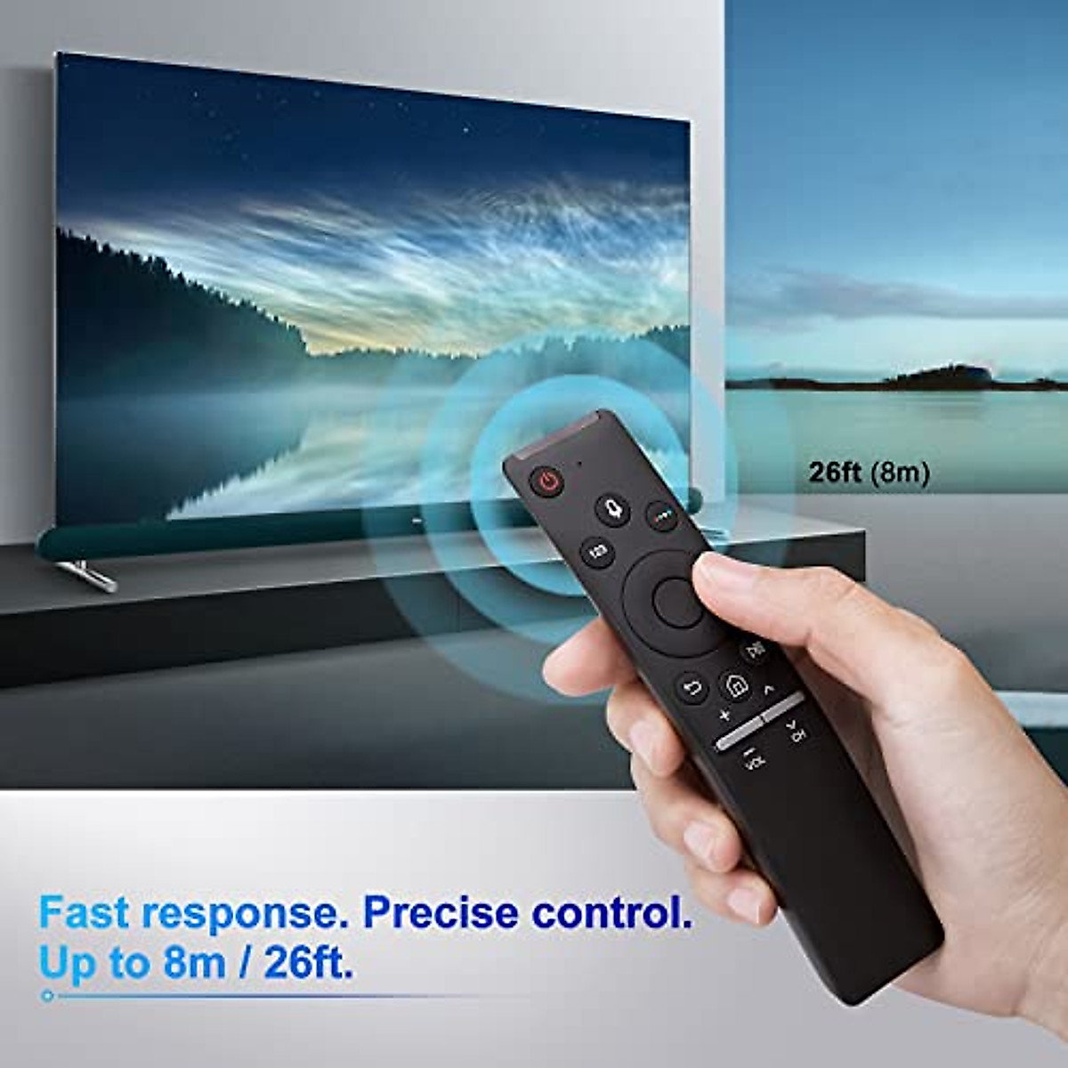 Voice Replacement for Samsung-Smart-TV-Remote, New Upgraded BN59-1266A Samsung Remote Control, with Voice Function for All Samsung TVs