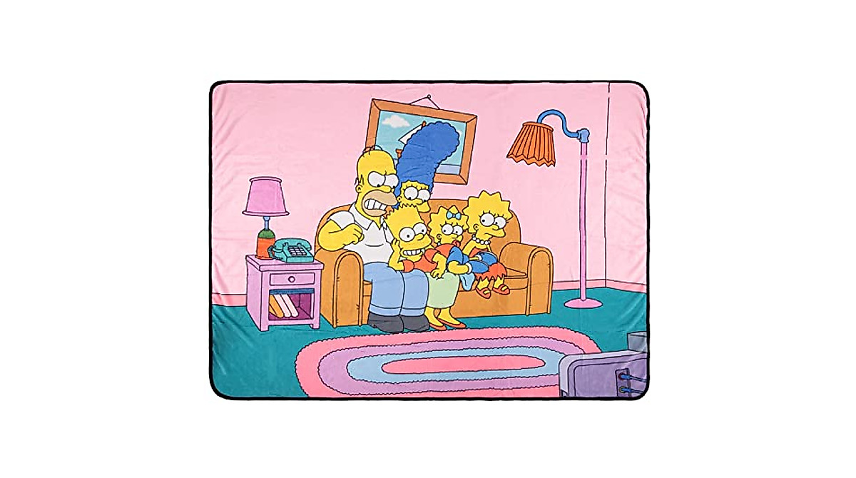 The Simpsons Family Fleece Throw Blanket - Cozy & Official