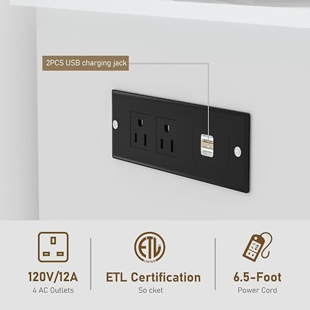 Vinctik 6&Fox Farmhouse LED Coffee Bar w/60000-color Lights,Power Outlet,7 Hooks,9Wink Racks,Adjustable Shelf for Tea Liquor Wine.Sliding Glass Door