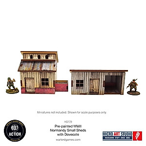 Micro Art Studio: WW2 Normandy Small Sheds with Dovecote HDF Prepainted Terrain
