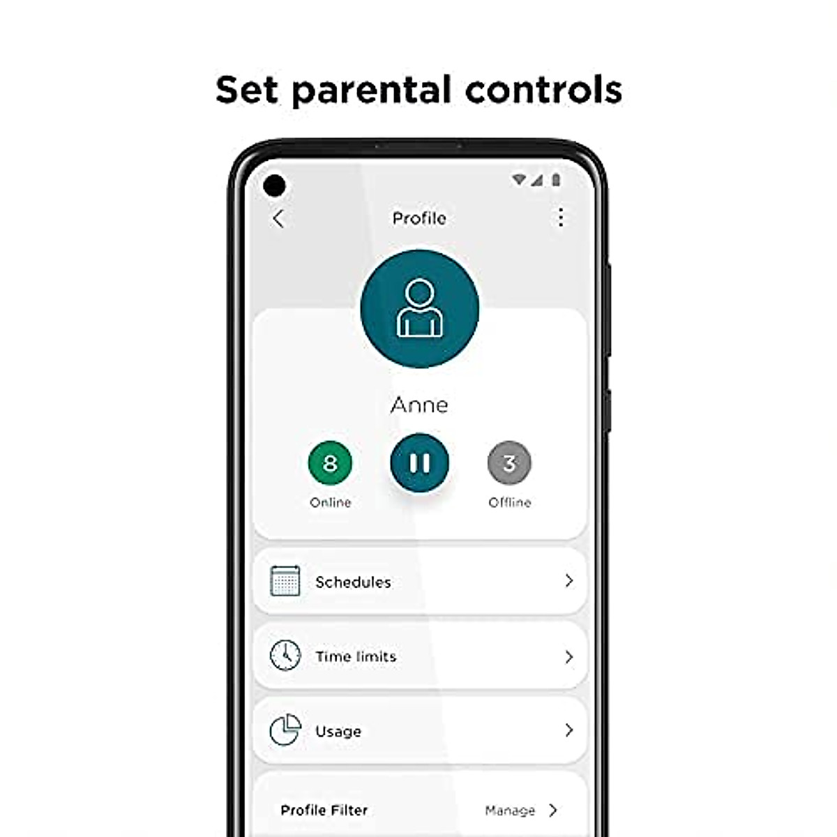 Motorola MH7023 | WiFi Mesh System (3-Pack) | Replaces Router + Extender | Easy Setup, Network Protection, Parental Controls | AC2200 WiFi Speed | up to 5000 sq ft