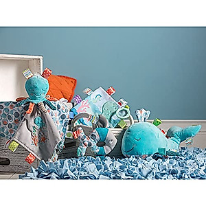Taggies Crinkle Me Toy with Baby Paper & Squeaker, 6.5 X 6.5", Sleepy Seas Octopus