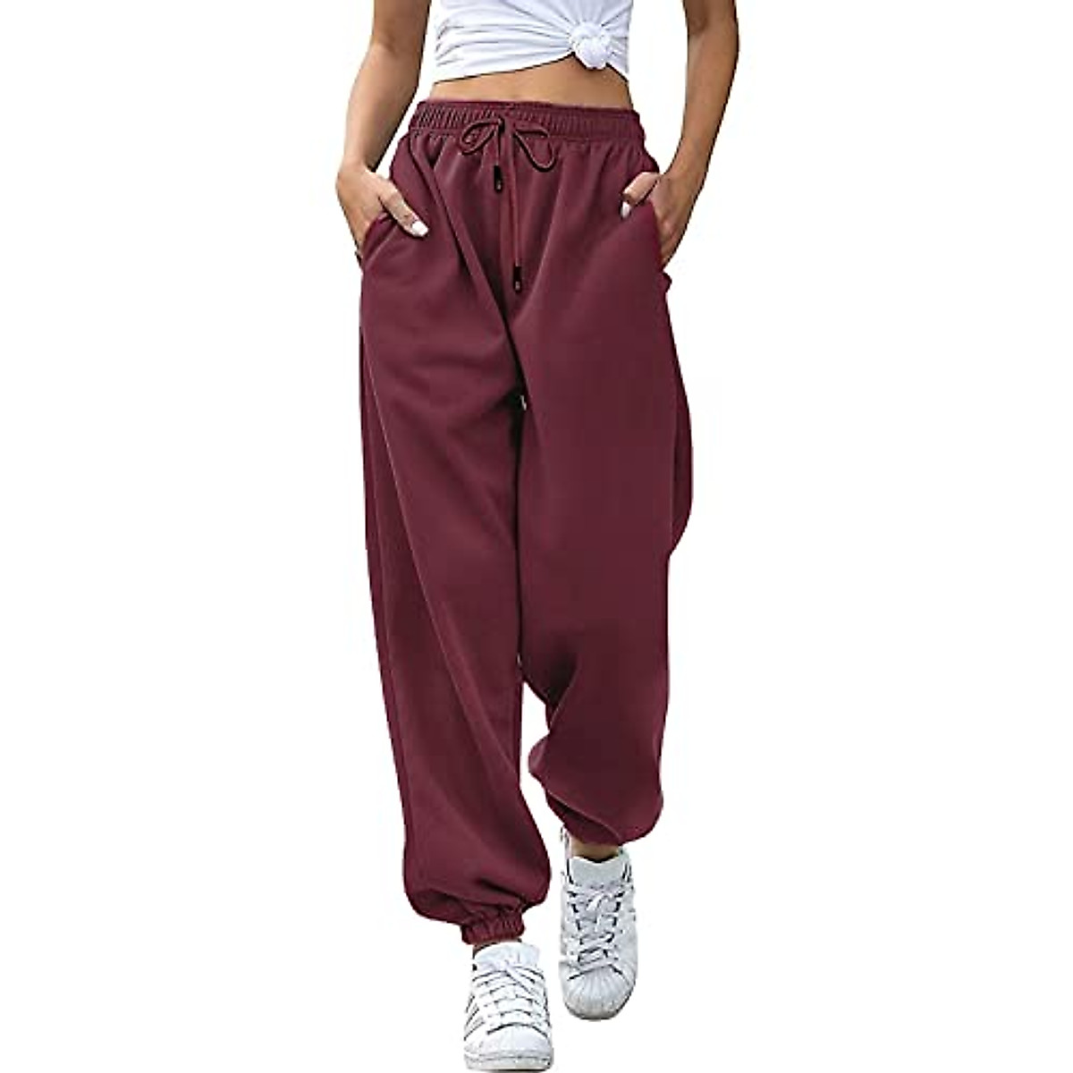 Women's Boho Clothing Women Lounge Pants White Pants Women high Waisted Pants Women Summer Set Cropped Yoga Pant Womens Stretch Capris fold Over Yoga Pant