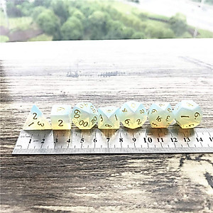 Amatolo Handmade Natural Gemstone Dice Set, Collection Jade Dices for Dungeons & Dragons (Unselected Rose Crystal)