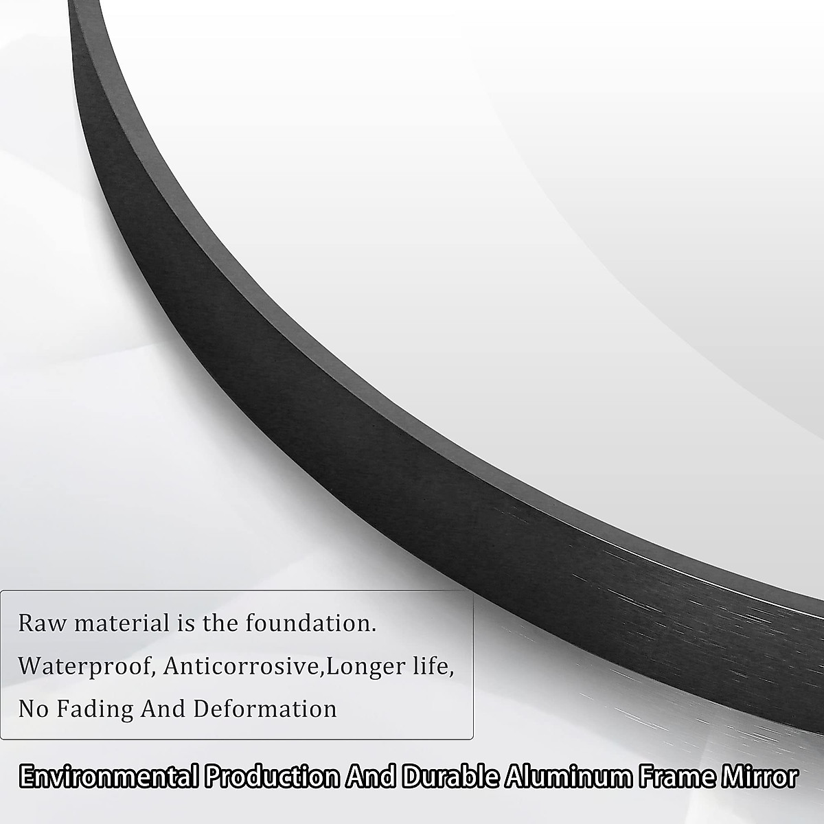 NeuType Arched Full Length Mirror, Large Arched Wall Mirror Floor Mirror with Stand, Full Body Dressing Mirrors Standing Hanging or Leaning Against Wall, Aluminum Alloy Thin Frame 65"x22", Black