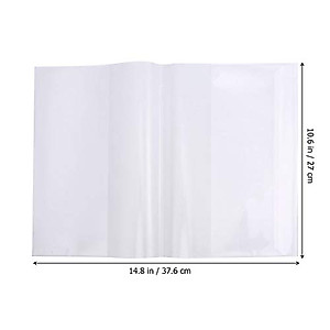 STOBOK 10 pcs Clear Exercise Book Cover Clear Plastic Book Protector Waterproof Note Book Cover Sleeve / 16K