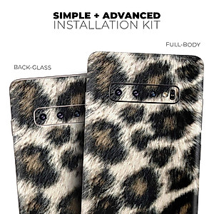 DesignSkinz Light Leopard Fur Protective Vinyl Decal Wrap Skin Cover Compatible with The Samsung Galaxy S20 (Screen Trim & Back Glass Skin)