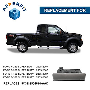APPERFiT in Dash Cup Holder Replacement for 2005-2007 Ford F250 F350 F450 F550 Super Duty Truck Gray Replaces 5C3Z-2504810-AAD