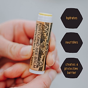 Portland Bee Balm Solar Eclipse All Natural Handmade Beeswax Based SPF 15 Lip Balm, 3 Count