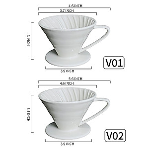 SCULPRIV V60 Coffee Filter: A simple and delicate single-cup brewing device. Comes with 40 V60 filter papers. Ideal for use in offices and apartments, and also suitable as a new job gift.