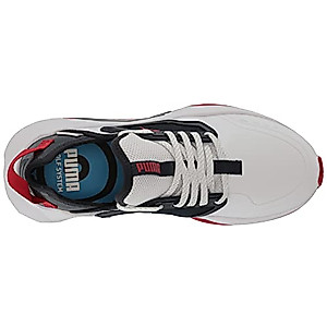 PUMA Men's Gs.One Golf Shoe, White/Navy Blazer/Ski Patrol, 11