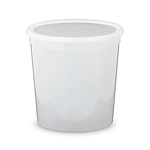 ePackageSupply 2/3 Gallon Food Grade - Food Safe Round Plastic Container with Lid - Translucent - Double Seal Lid - 10 sets of containers & lids