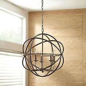 Home Decorators Collection 5-Light Antique Silver Orb Pendant-LSA 55607