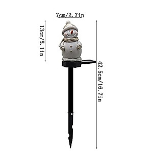Solar LED Christmas Garden Lawns Snowman Plug Lights,Waterproof Courtyard Solar Stake Decorations Light,Solar Garden Light,Christmas Party Home Outdoor Landscape Pathway Lighting Ornaments