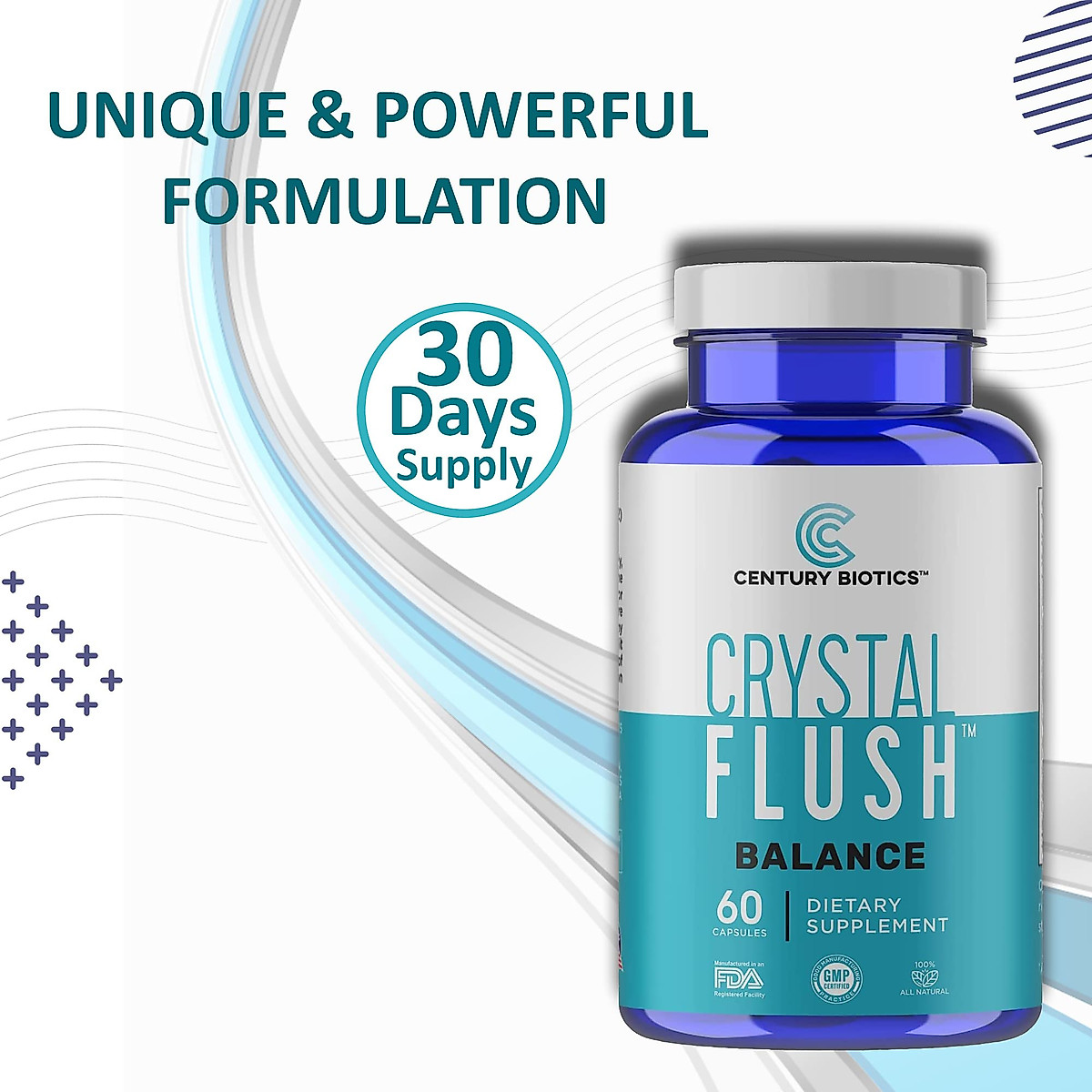 Crystal Flush Balance Feet Fungus Dietary Supplement Capsules Toenail Fungus Treatment - Nail Fungus Treatment For Toenail - Foot Repair Extra strength – Toe Nail Renewal - 60 Capsules