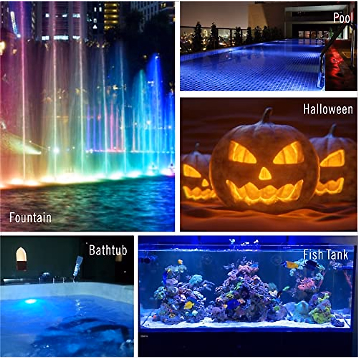 Aygrochy Pool Lights, Rechargeable Submersible Led Lights, Magnetic IP68 Underwater Pond Light with RF Remote and 16 Color Changing(2 Pack)