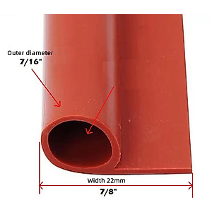 Silicon Tadpole Seal, P-Gasket 12 feet - for BBQ Smoker Door Gasket 7/16 x 15/16 Wide x 12' ft