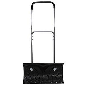 Bandwagon Rolling Snow Pusher Heavy Duty Adjustable with 6" Wheels