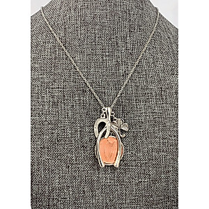 American Coin Treasures Lucky Irish Penny Silvertone Wish Bone Pendant Necklace