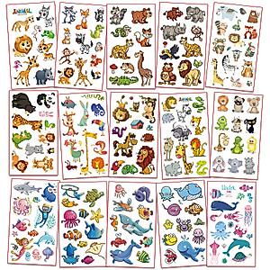 Metker kids temporary tattoo stickers spree, including all themes.