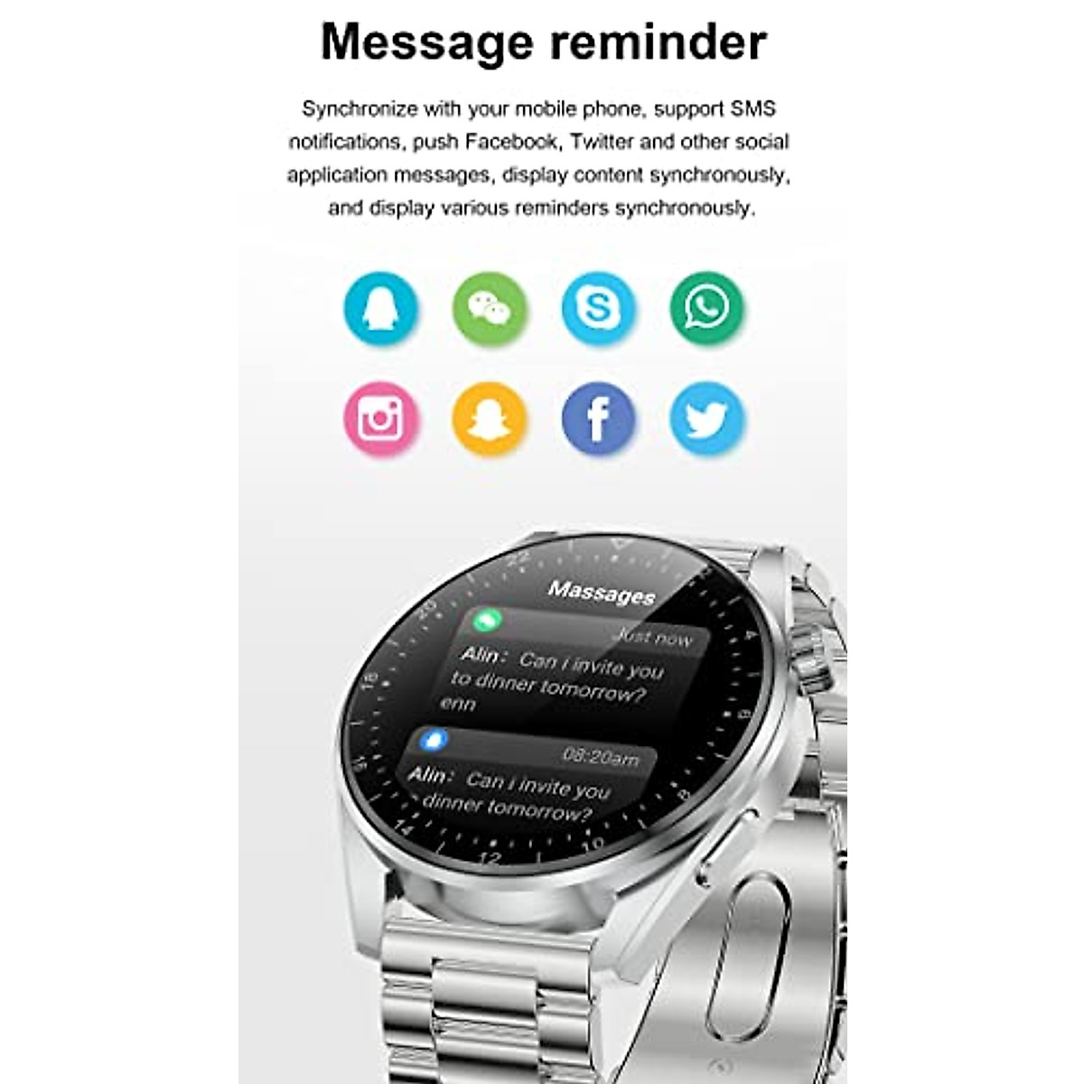 NW HANDA HK3 Pro Smart Watch for Men Women, Fitness Tracker Smartwatch with Heart Rate Blood Pressure Sleep Monitor Pedometer Bluetooth Call IP68 Waterproof Activity Tracker (Black+Brown)