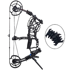 SOPOGER Bow Limb Dampeners for Compound Bow Crossbow Limb Dampeners Split Limb Stabilizer Dampener Bow Sliencer for Reduceing Noise and Vibration (Black)