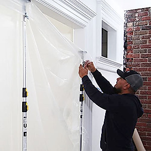 Trimaco 54736 Heavy Duty E-Z Up 16ft. Dust Containment Pole, 2 Pack, White, 2 Count