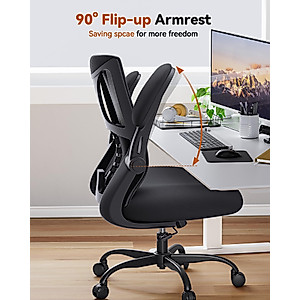 CAPOT Ergonomic Office Chair 350lbs Capacity - 3.9-inche Cushion and Tall Back Computer Desk Chair Breathable Mesh - Comfortable Swivel Office Chair with Adjustable Lumbar Support