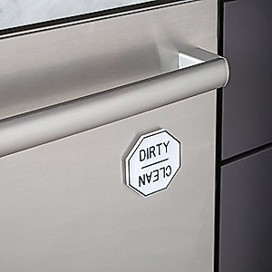 Fox Run - 5935 Fox Run Clean or Dirty Dishwasher Magnet, 2.5 x 2.5 x 0.25 inches, White