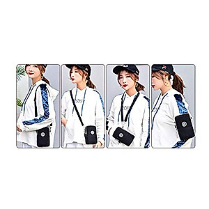 Kimwing Phone Purse Crossbody for Women iPhone 12 Pro Max / 11 Pro Max, Girls Wallet Wristlet Armband Bag for Samsung S20 FE, A11 A21 A51 A71 A10S A20S A21S A10 S20 Ultra Note 9, 10, S10 Plus (Black)