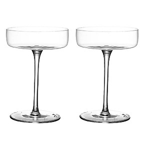 Operitacx Margarita Glass Set Of 2 Glass Crystal Glassware Sets For Drinking Martini, Margarita, Cocktails, Stemmed Drinkware Creative Crystal Goblets For Home Bar Wine Champagne Glasses
