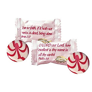 Scripture Candy, Strawberry & Cream Hard Candy 5.5 Ounce Bag, 25 Pieces