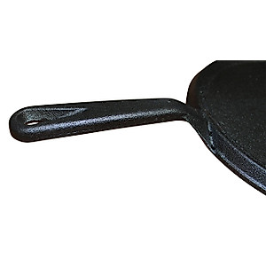 IMUSA USA Preseasoned Cast Iron Comal 9.5-Inch, Black