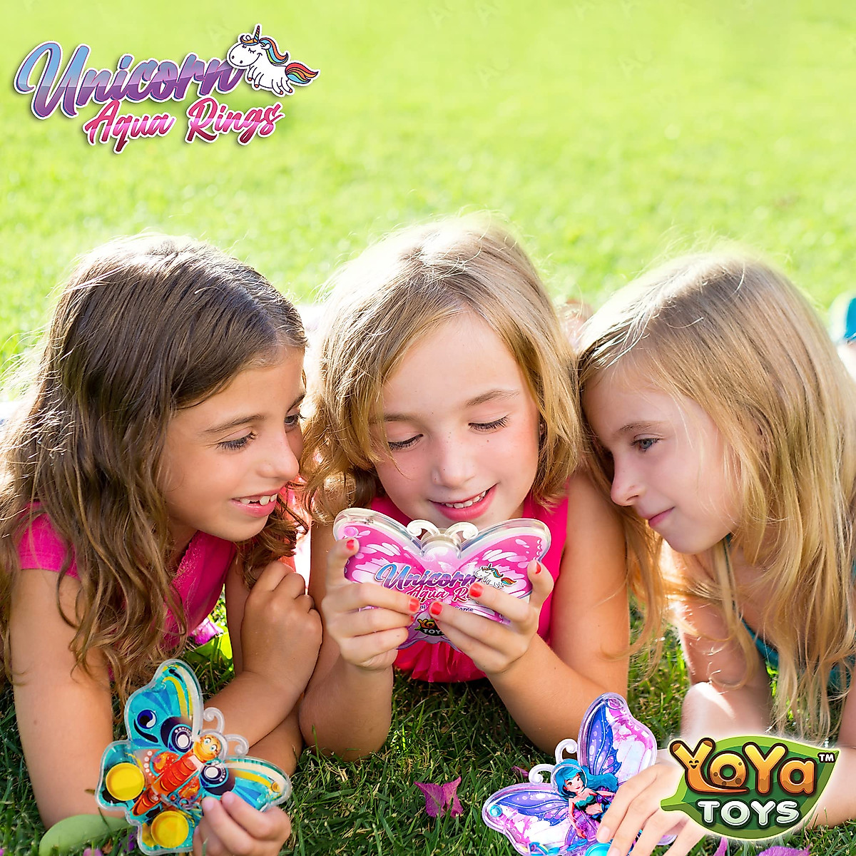 YoYa Toys Unicorn Butterfly Ring Toss Handheld Game - Games for Kids Handheld with Cute Unicorn Design, Classic-Style Retro Game, Portable & Travel-Friendly Handheld Games for Kids