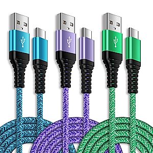 USB Type C Cable USB C Fast Charging Cable 6FT Rapid Android Phone Charger Cord Samsung Charging Cable Type C for Samsung Galaxy S22/S22 Ultra/S21/S20/S10/A52/A32/A53/A13 5G/A12/A23/A03s/A11/A21/A51