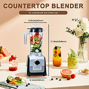 bathivy 1300W Professional Countertop Blender, 72 oz Pitcher Blender for Smoothies, 6 Program Food Processing Blender, 30000 RPM Home Commercial Blender for Ice Crushing, Frozen Drinks, Puree, Soymilk