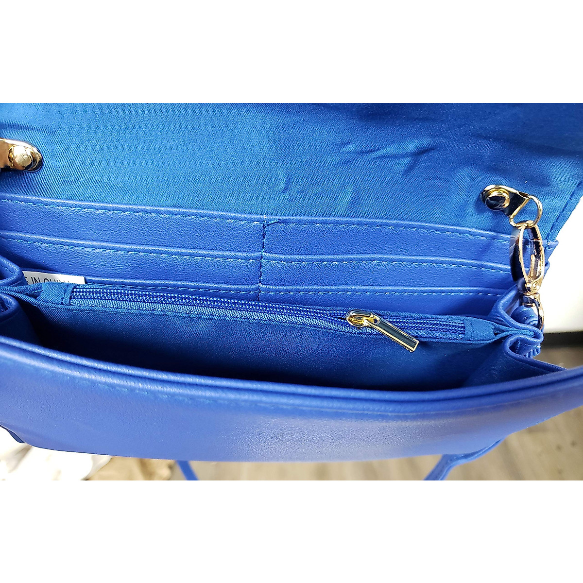 Divine Nine Depot Zeta Phi Beta Blue and White Crossbody Clutch/Purse