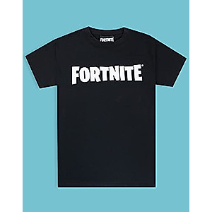 FORTNITE Logo Boys T-Shirt Black Short Sleeved Gamer Top 9-11 Years