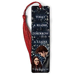 Bookmarks Metal Ruler Twilight Bookography Saga Measure Tassels Bookworm for Book Markers Lovers Reading Notebook Bookmark Bibliophile Gift