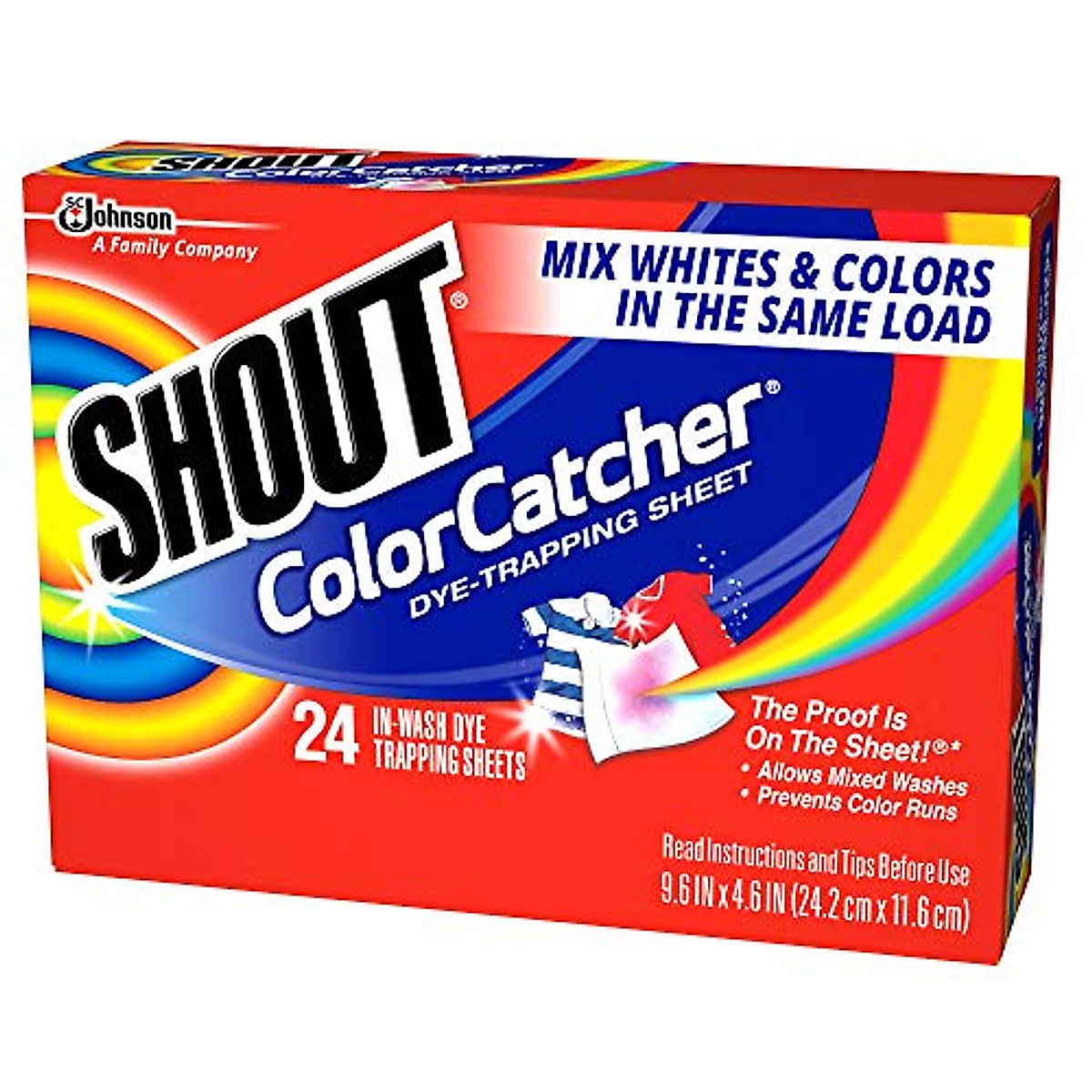 Shout Color Catcher, Dye-Trapping Sheets, 24 Sheets