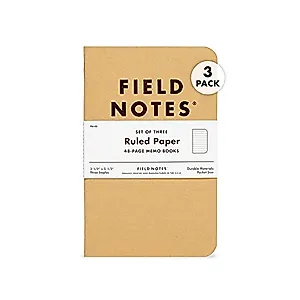 Field Notes: Original Kraft 3-Pack - Ruled Paper - 48 Pages - 3.5" x 5.5"