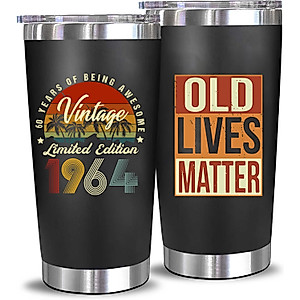 AYERMOYO 60th Birthday Gifts for Men,Best 60th Birthday Gifts for Men,1964 Birthday Gifts for Men,Gifts for 60 Year old Man,60 Year Old Gifts For Men, Friend,Dad,Husband - 20 Oz Tumbler(1964)