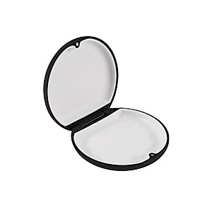 Annhua Retainer Case Mouthguard Case Denture Case with Magnetic Closure, Retainer Holder Denture Holder Container with Silicone Textured Liner - Black