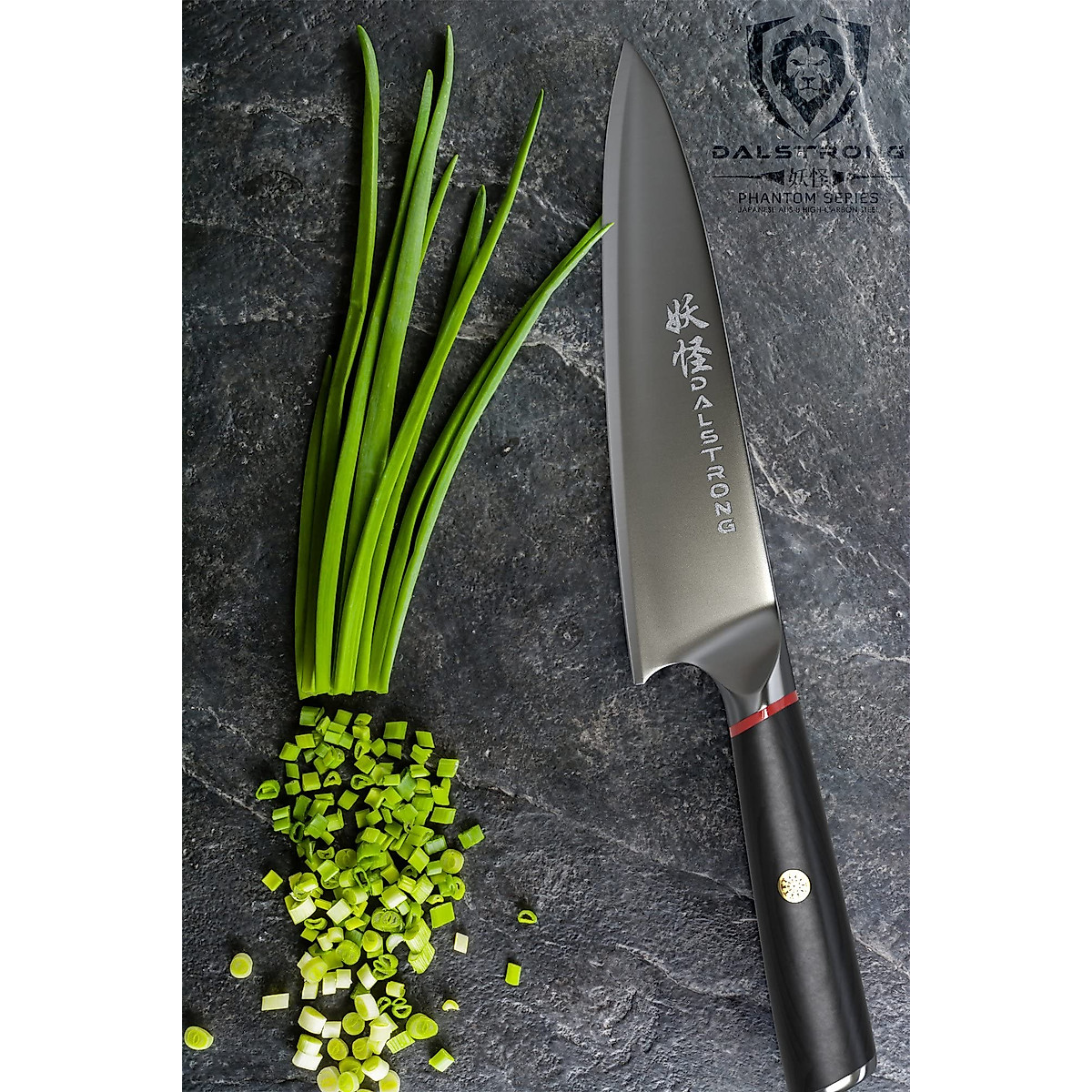 Dalstrong Chef Knife - 8 inch - Phantom Series - Japanese High-Carbon AUS8 Steel Kitchen Knife - Pakkawood Handle - Cooking Knife - Razor Sharp Chef's Knife - Sheath Included