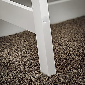 Haotian Ladder Shelf Desk Freestanding Bookshelf Space Saving Workstation Dresser Shelf Leaning Computer Desk with Shelves for Small Space, White FRG60-W