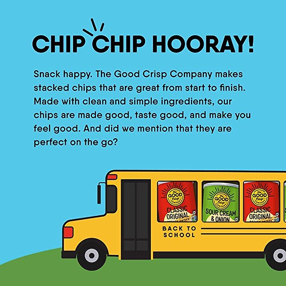 The Good Crisp Company, Potato Chips, Variety Pack 5.6 Ounce Canisters, Pack of 8 (Family Pack) Non-GMO, Allergen Friendly, Potato Chip Snack Pack, Gluten Free Snacks