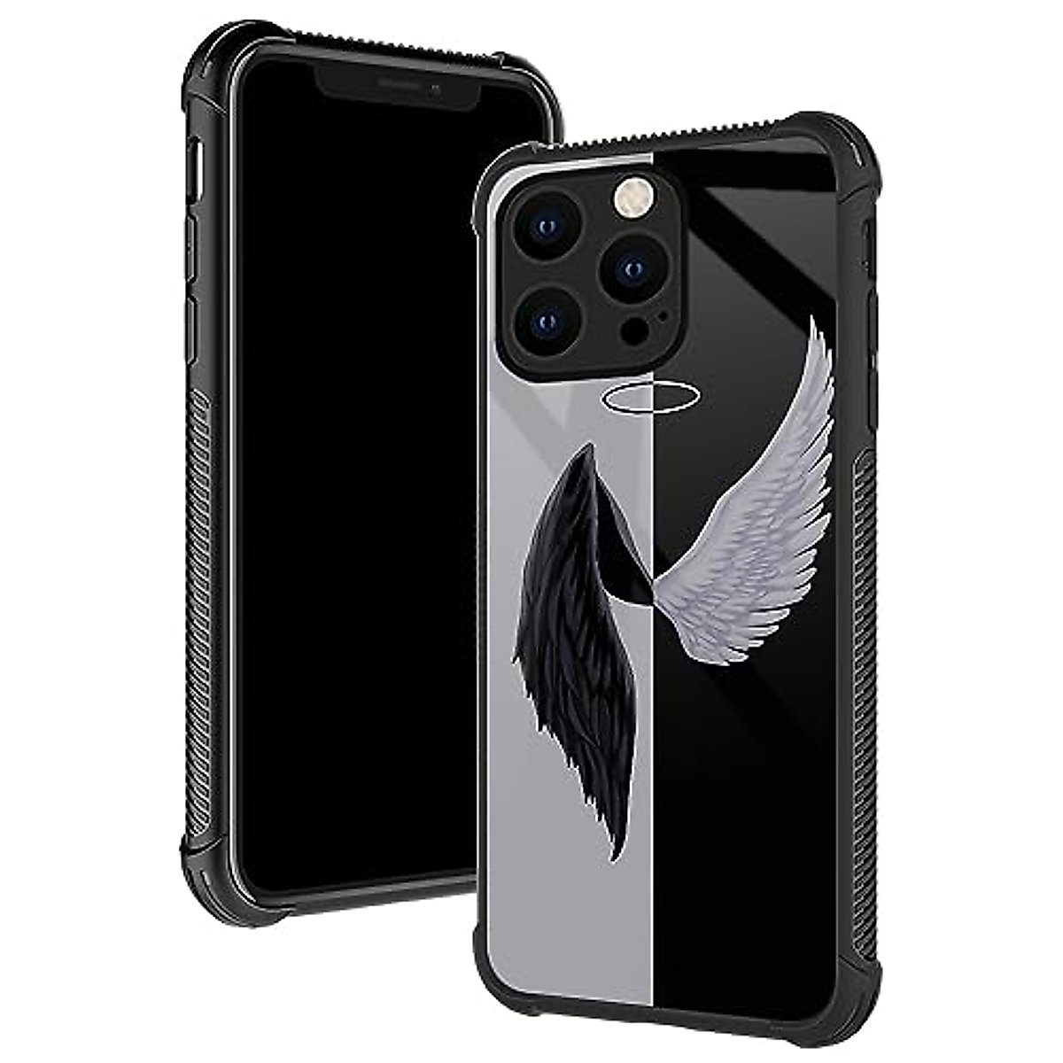 TnXee Case Compatible with iPhone 13 Pro Max,Angel and Demon 13 Pro Max Cases for Boys/Men,Four Corners Shock Absorption Non-Slip Soft TPU Bumper Frame Case Compatible with iPhone 13 Pro Max 6.7 inch